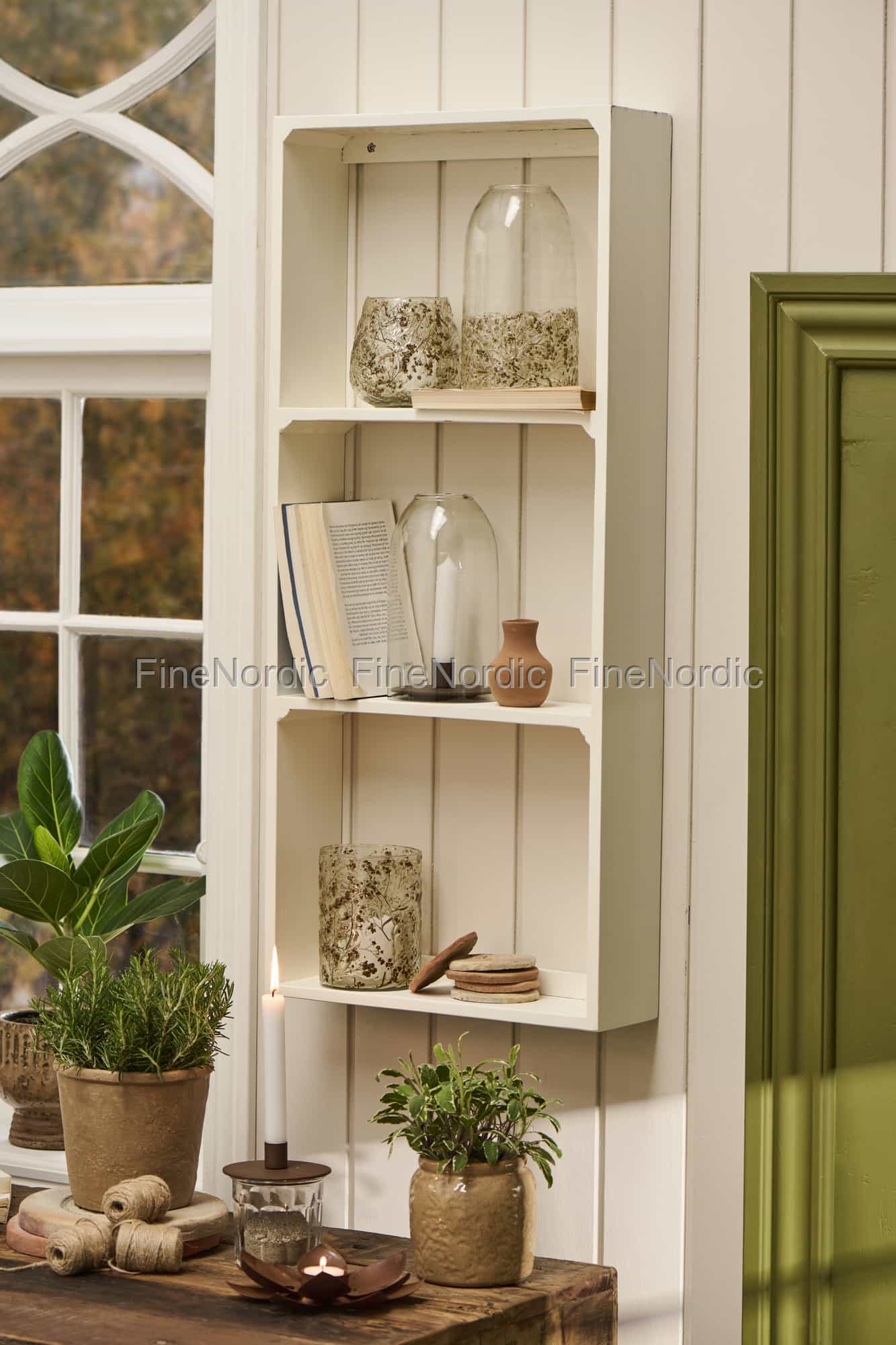 Ib Laursen Wall Shelf with 3 Shelves without Back Panel Unique White