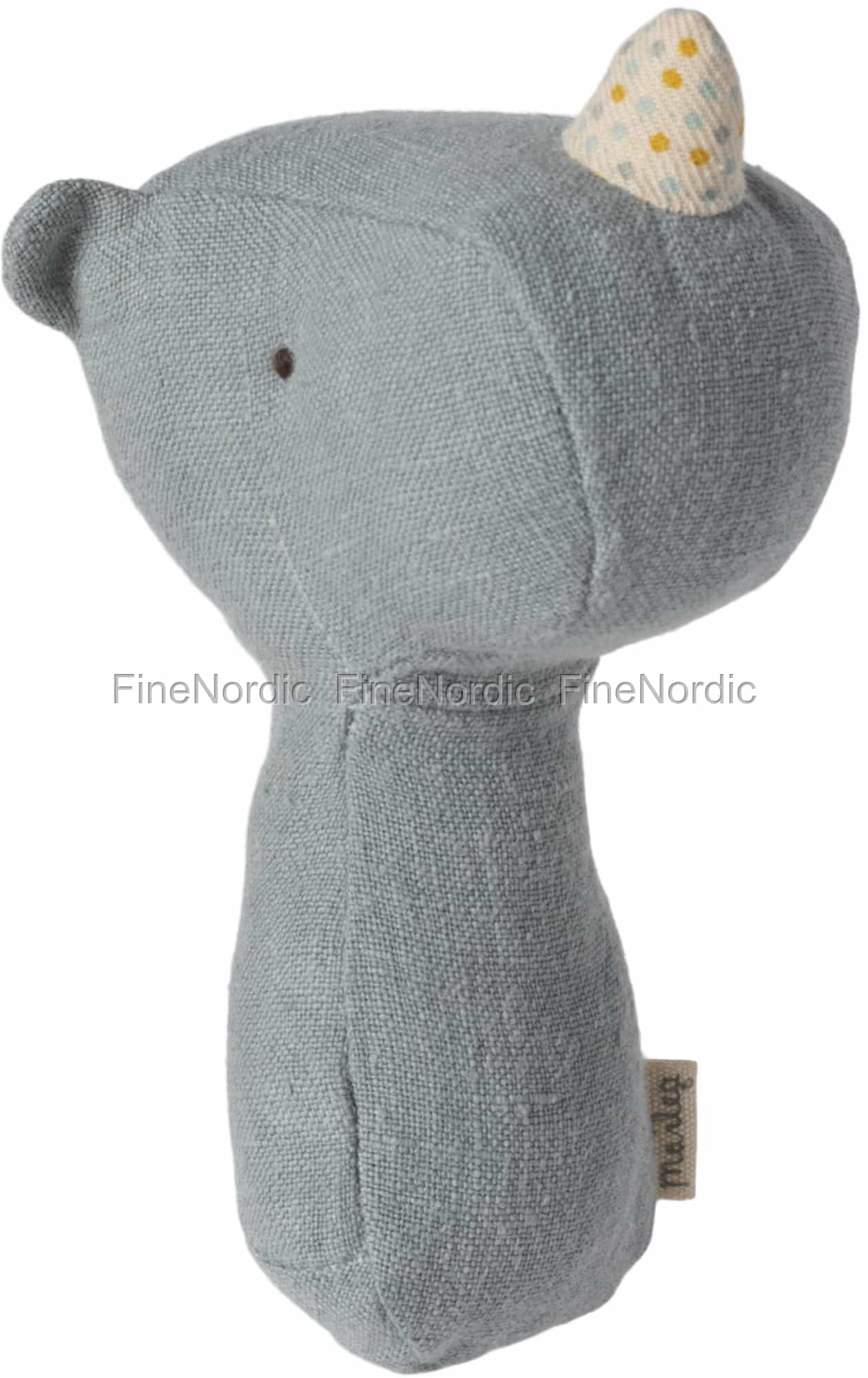 Maileg Lullaby Friends Rhino Rattle - Dusty Blue