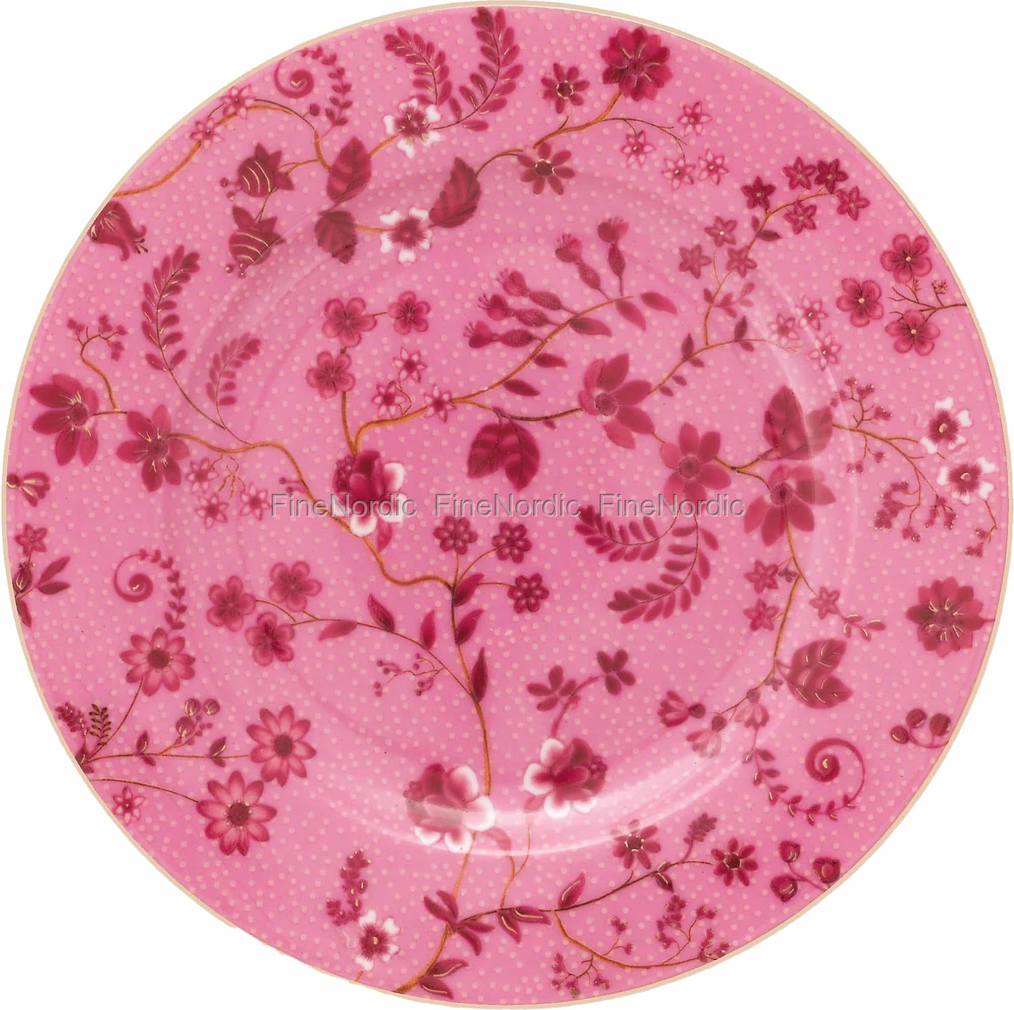 Pip Studio Plate Jolie Flowers Pink 17 cm
