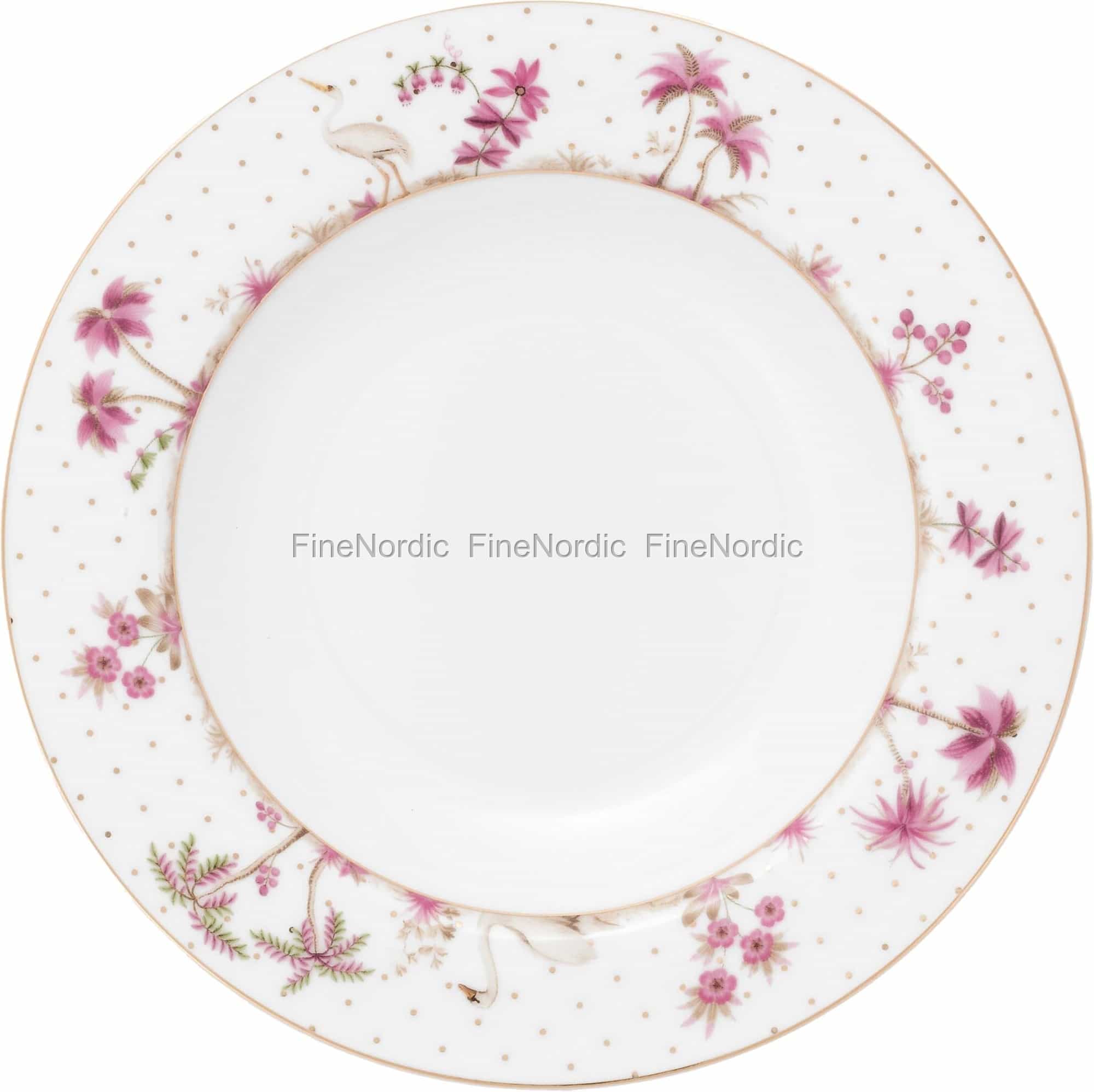 Pip Studio Deep Plate Jolie Dots Gold Pink 21.5 cm