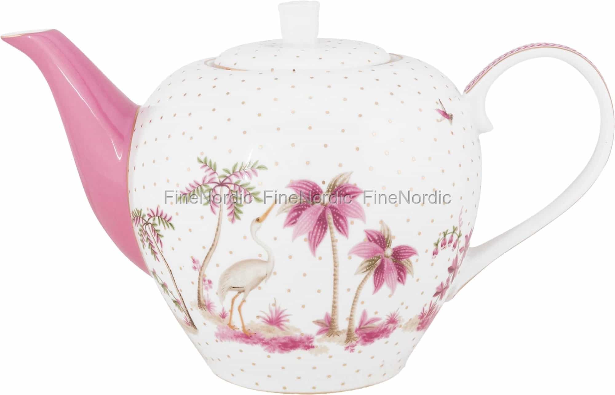 Pip Studio Teapot Jolie Dots Gold Pink 1.6 Liter