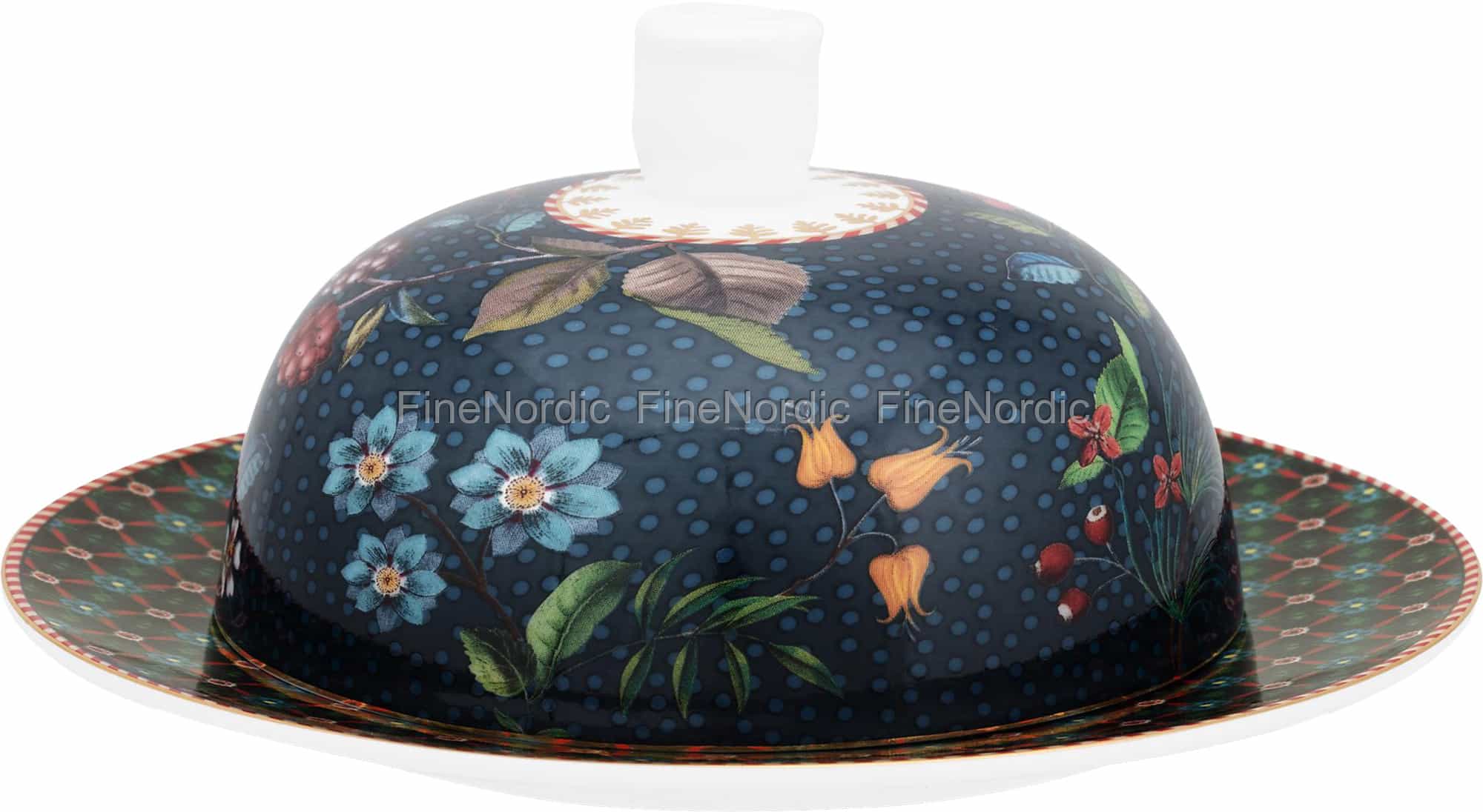 Pip Studio Butter Dish Round Berry Blues Blue
