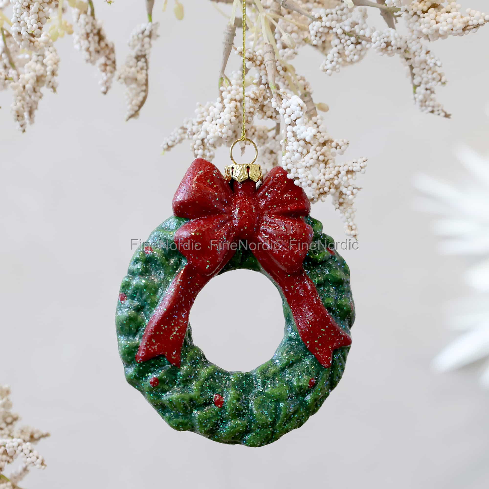 Chic Antique Vintage Wreath for Hanging Forest Green