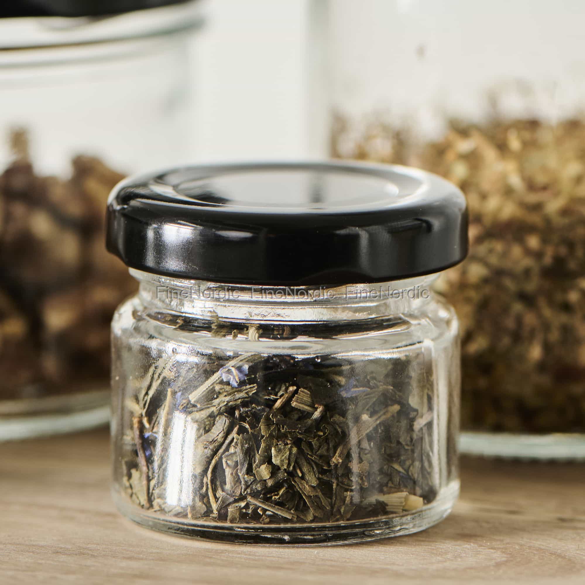 Ib Laursen Spice Jar with Black Screw Cap Toledo 20 ml