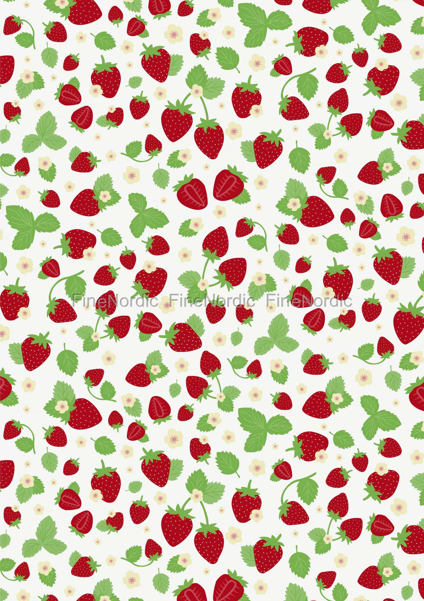 Ib Laursen Gift Wrapping Paper Strawberries 5 m