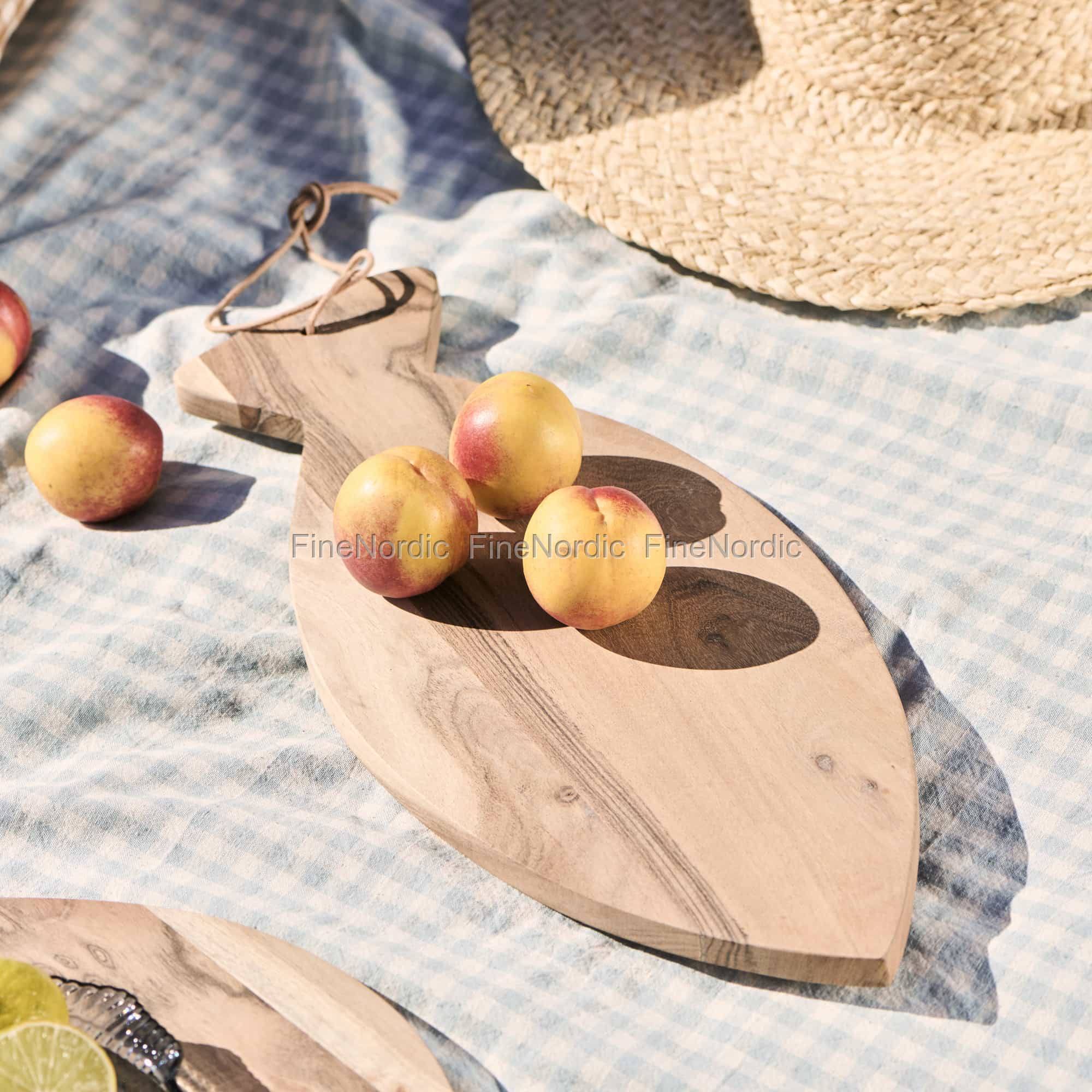 Ib Laursen Cutting Board - Leather String Oblong Fish Acacia Wood