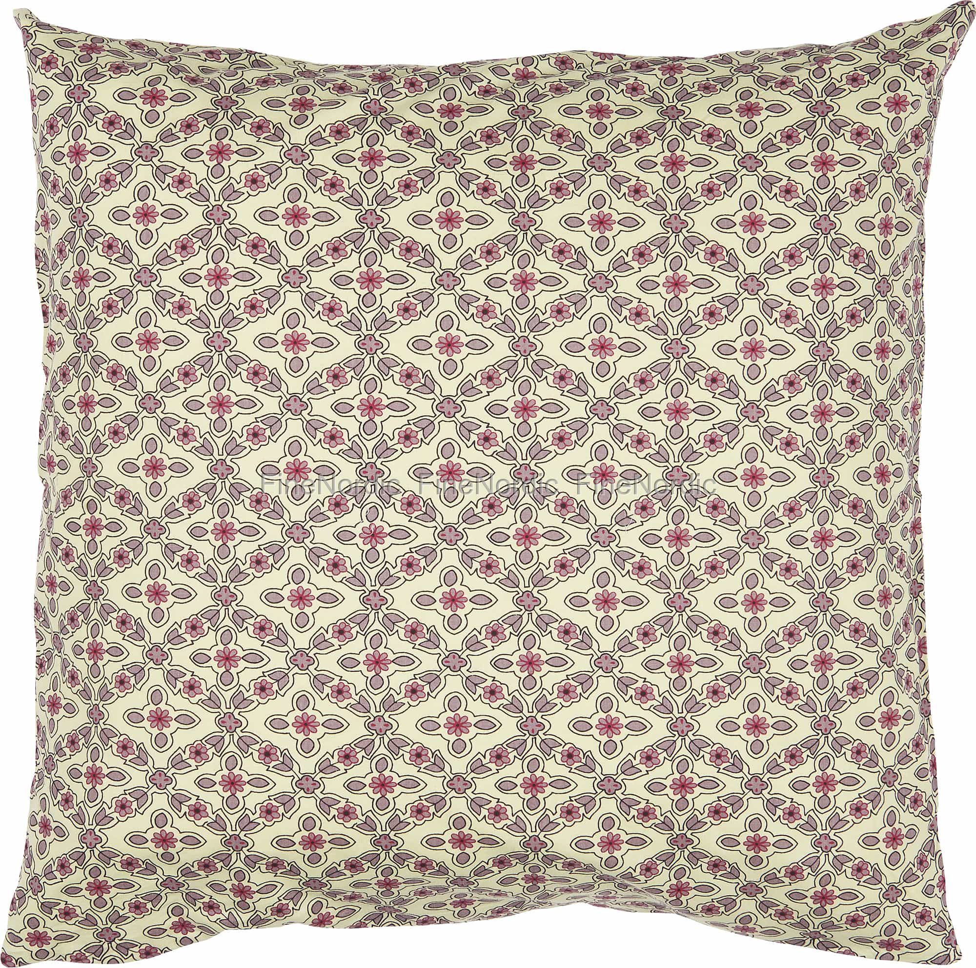 Ib Laursen Cushion Cover Ariana - Raspberry and Purple Window Pattern ...