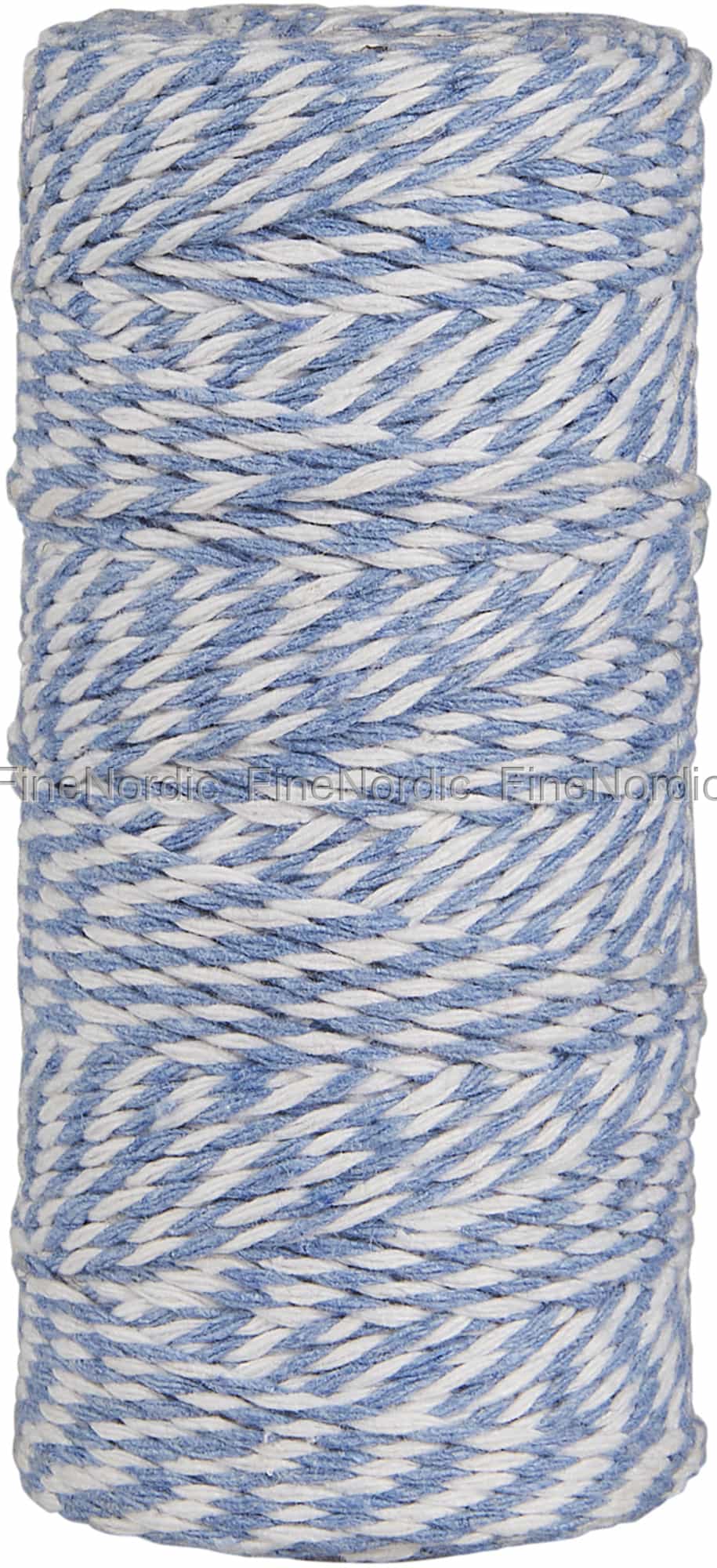 Ib Laursen String Light Blue/White 100 m