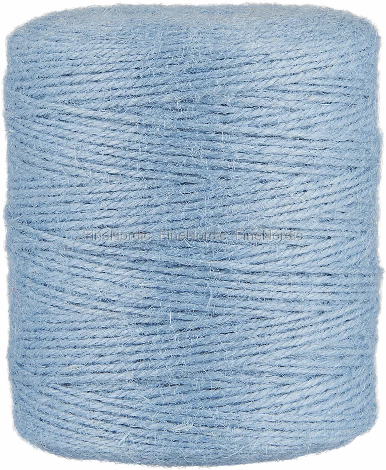 Ib Laursen Jute String Light Blue 400 m
