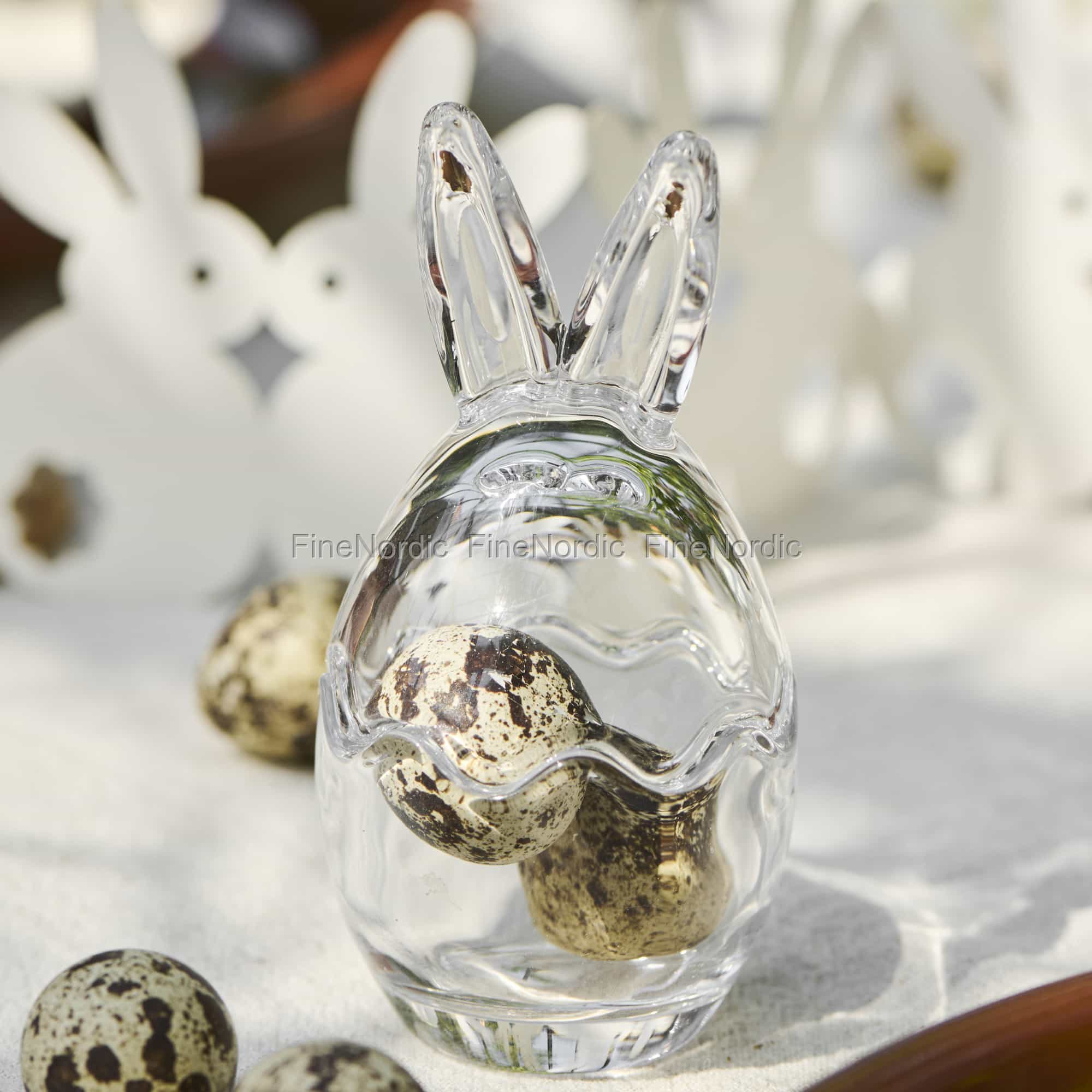 Ib Laursen Glass Easter Egg with Bunny Ears