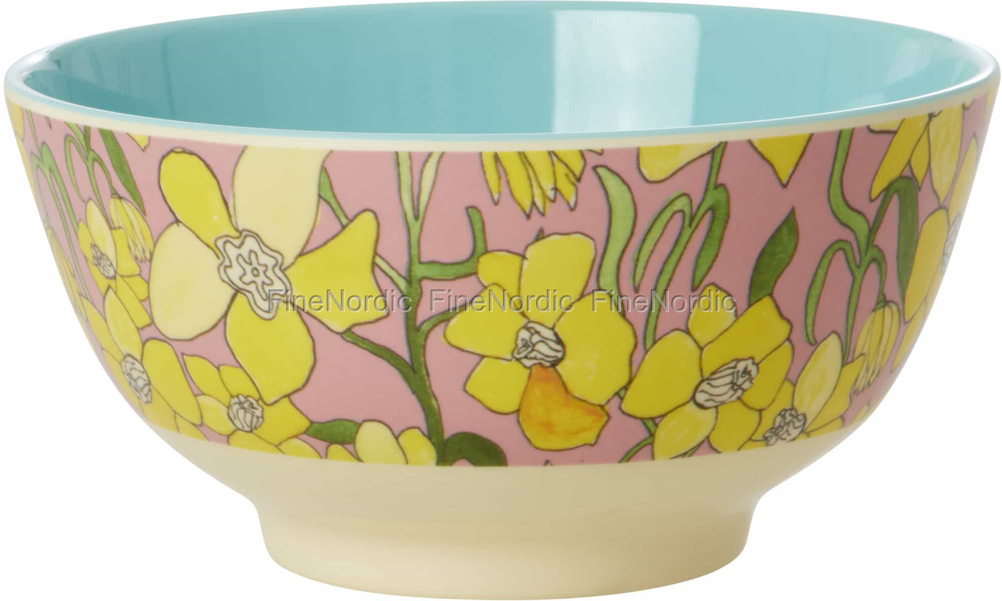 Rice Melamine Bowl - "Daffodils" - Medium