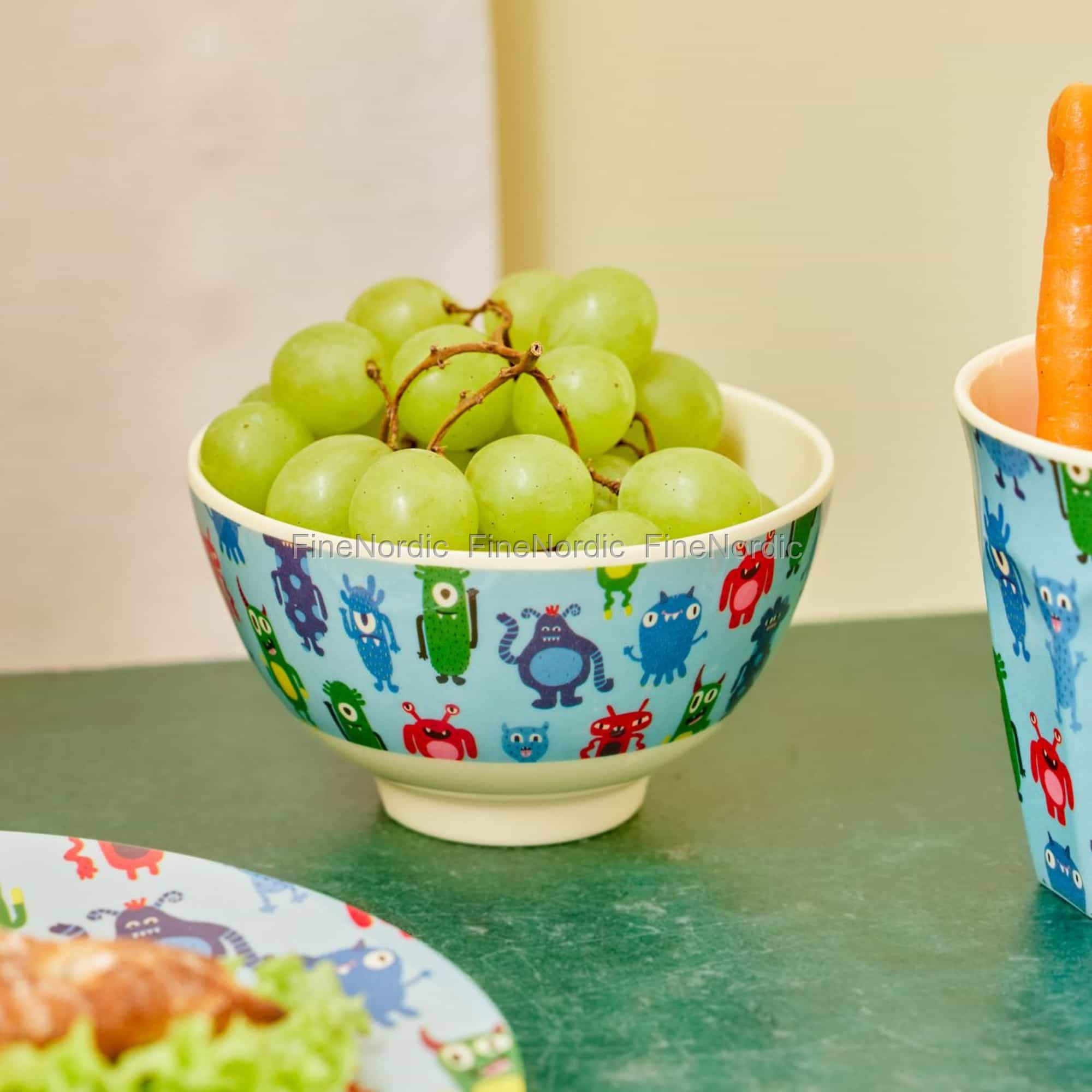 Rice Melamine Bowl - "Monsters" - Small