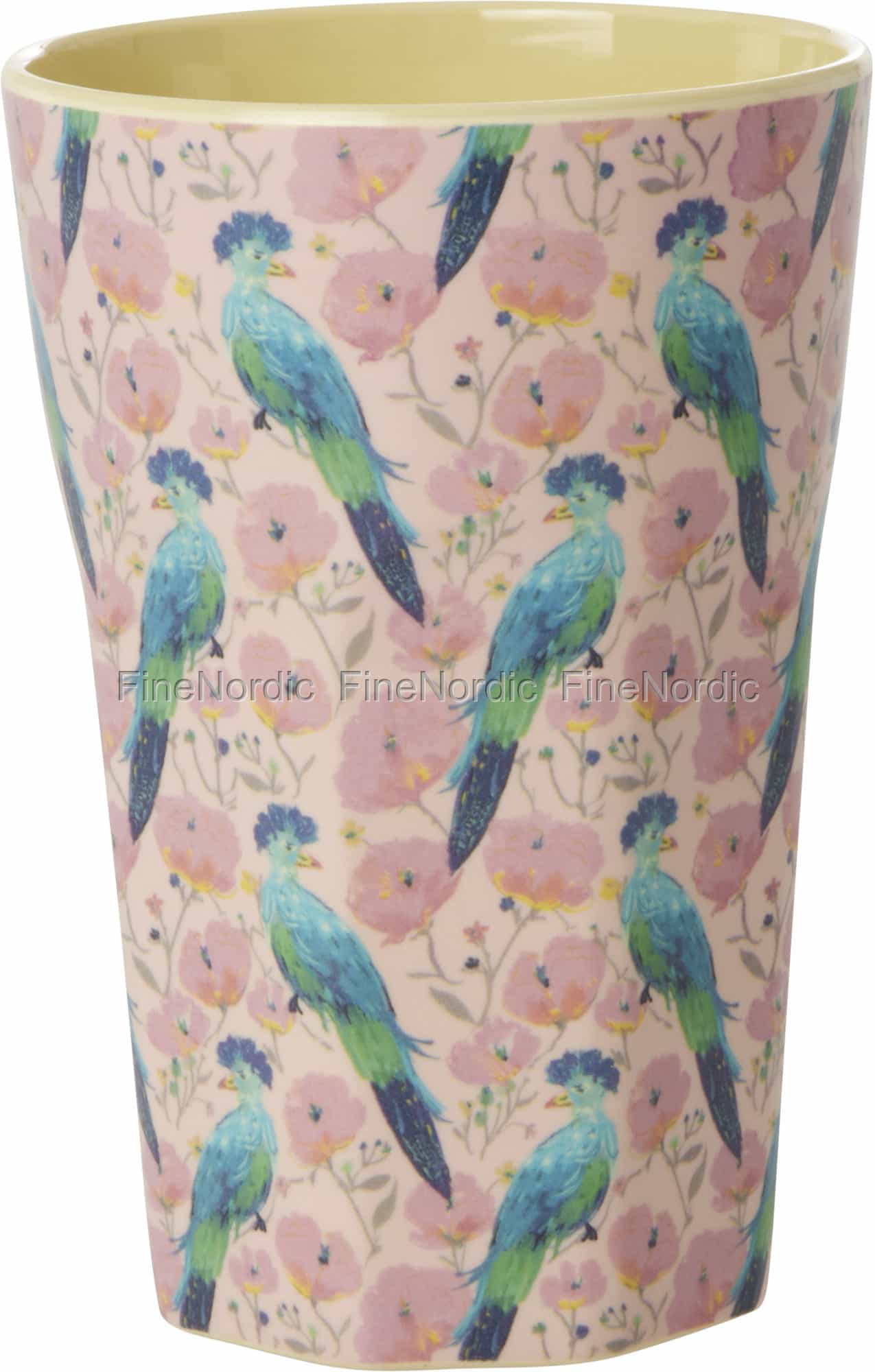 Rice Melamine Cup - "Exotic Bird" - Tall