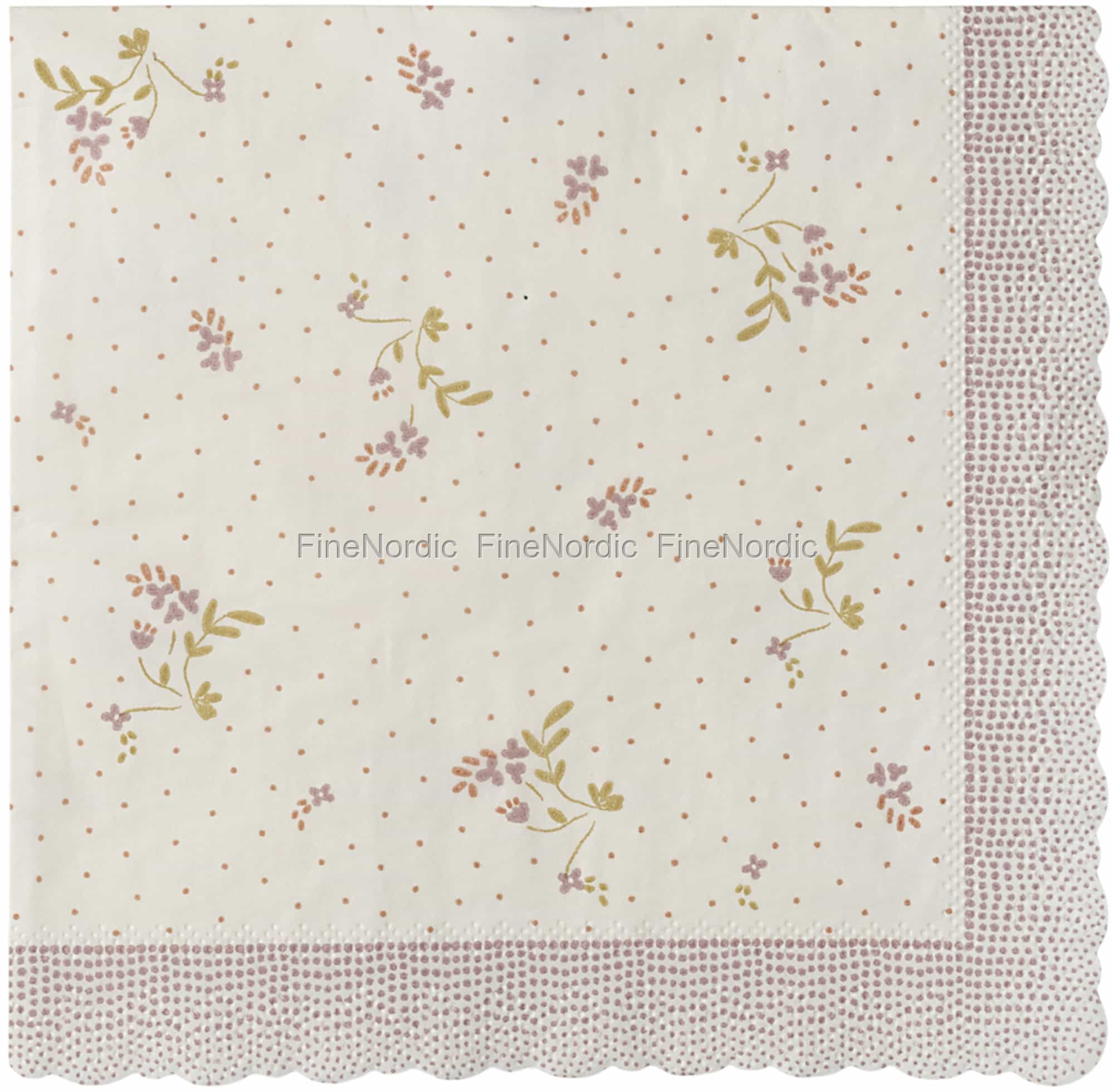 Maileg Paper Napkins - Bae - Rose 20 pcs