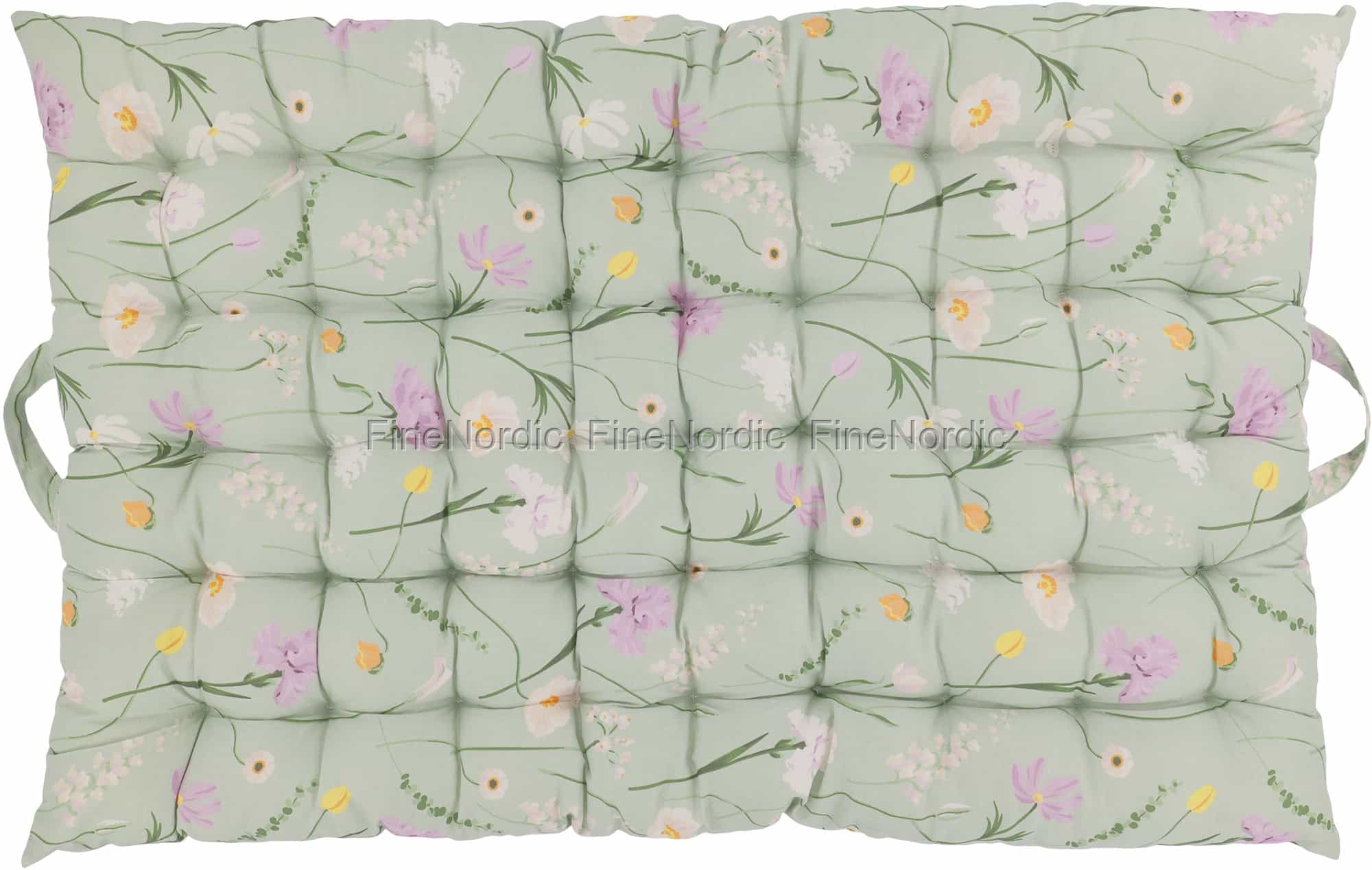 Chic Antique Aix Mattress with Flower Pattern Verte 60 x 100 cm