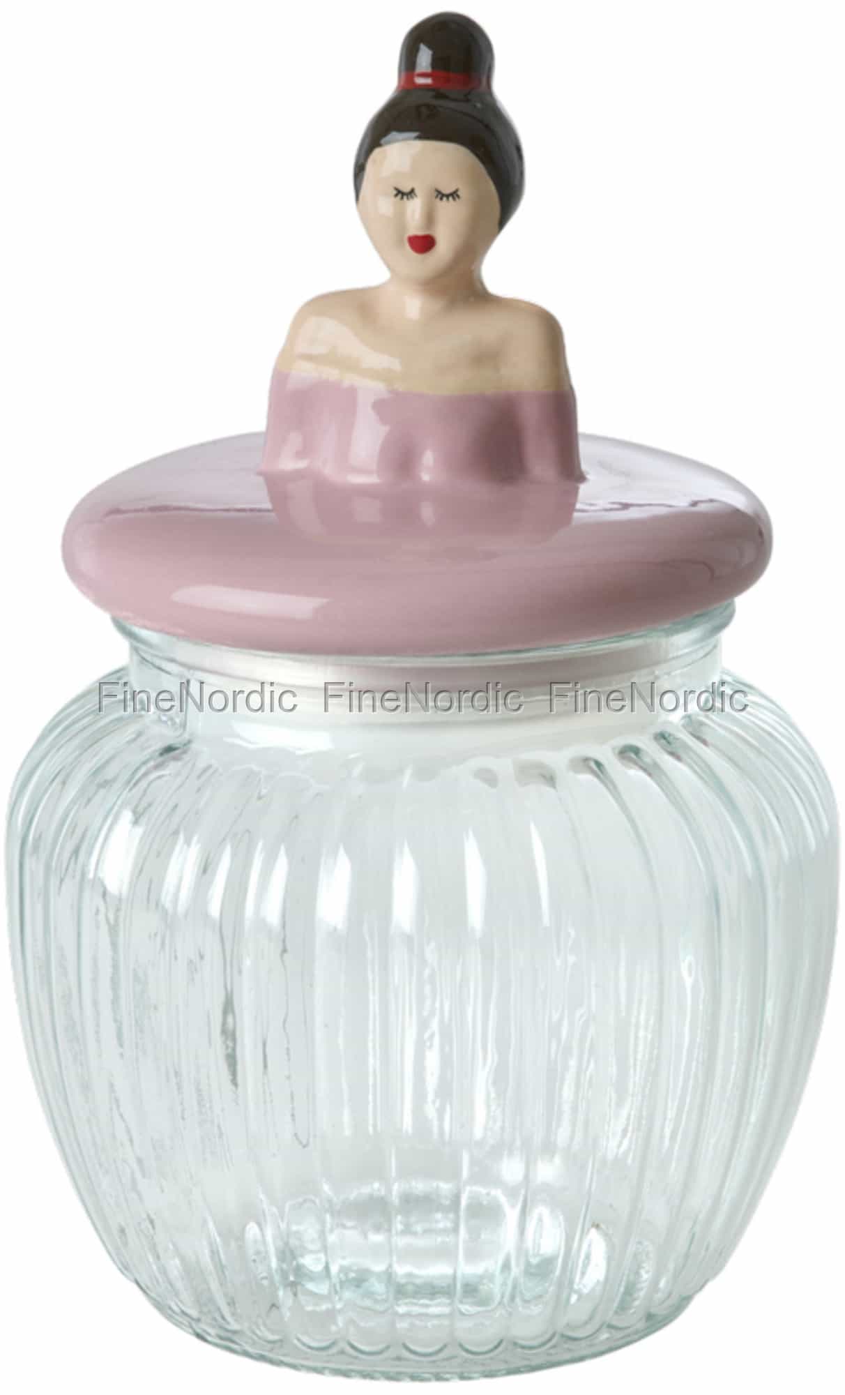 Rice Glass Jar - Lady - Medium