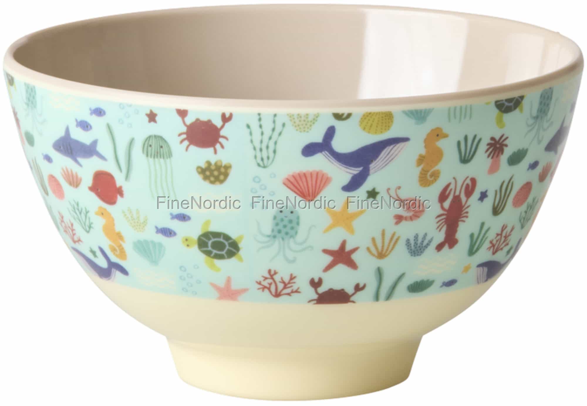 Rice Melamine Bowl - "Ocean" - Blue - Small