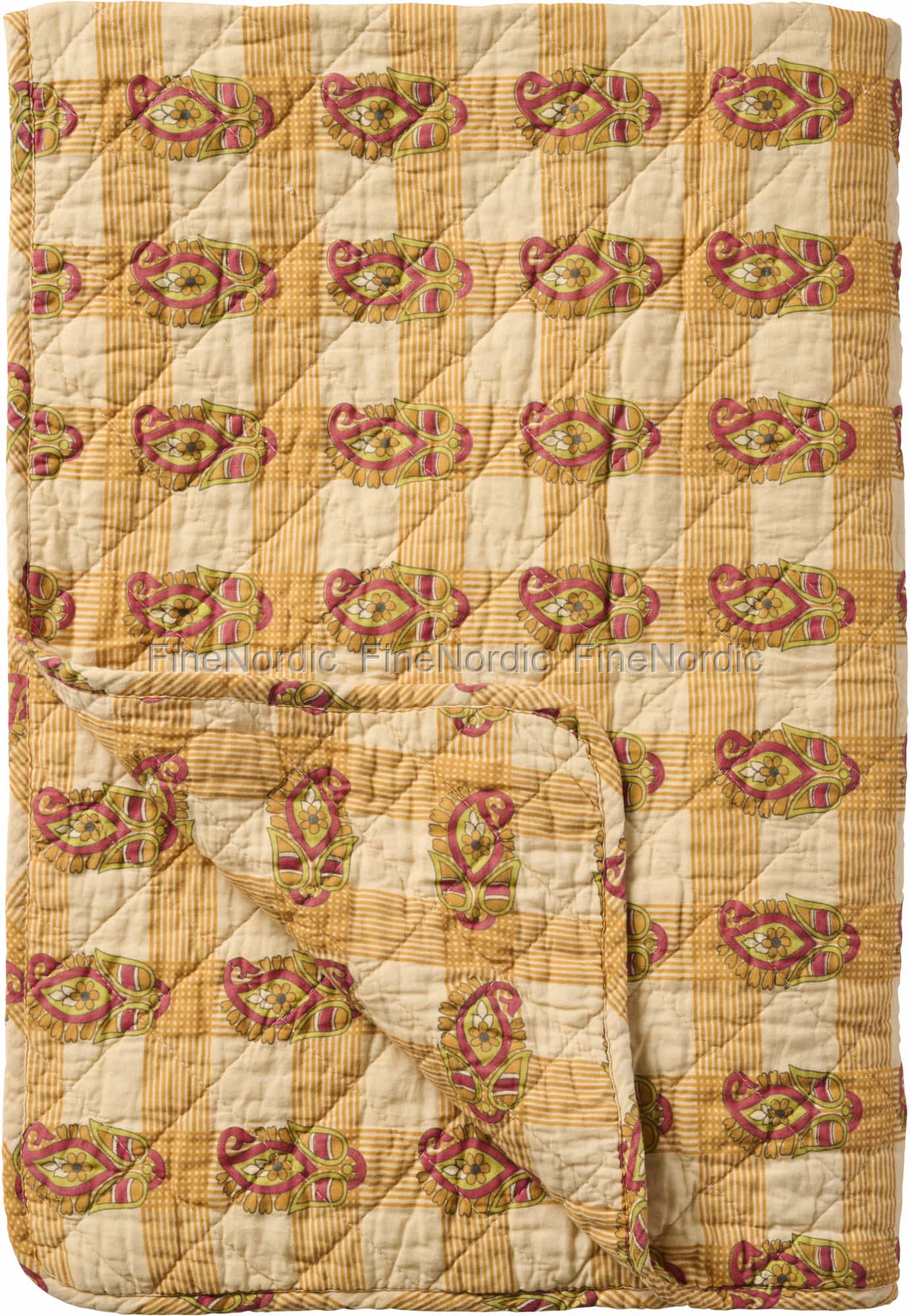 Cotton Quilt with Block Pattern | Ib Laursen | 130x180cm