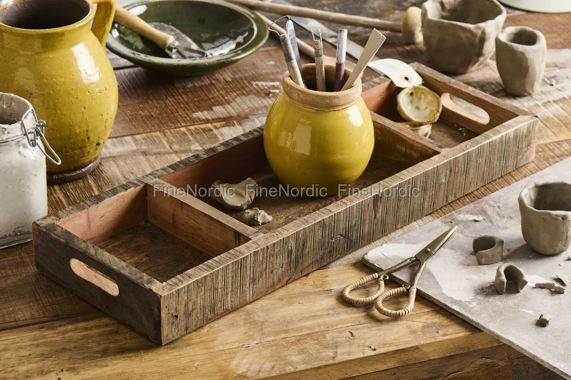 Unika Rustic Wooden Box with 3 Compartments | Ib Laursen