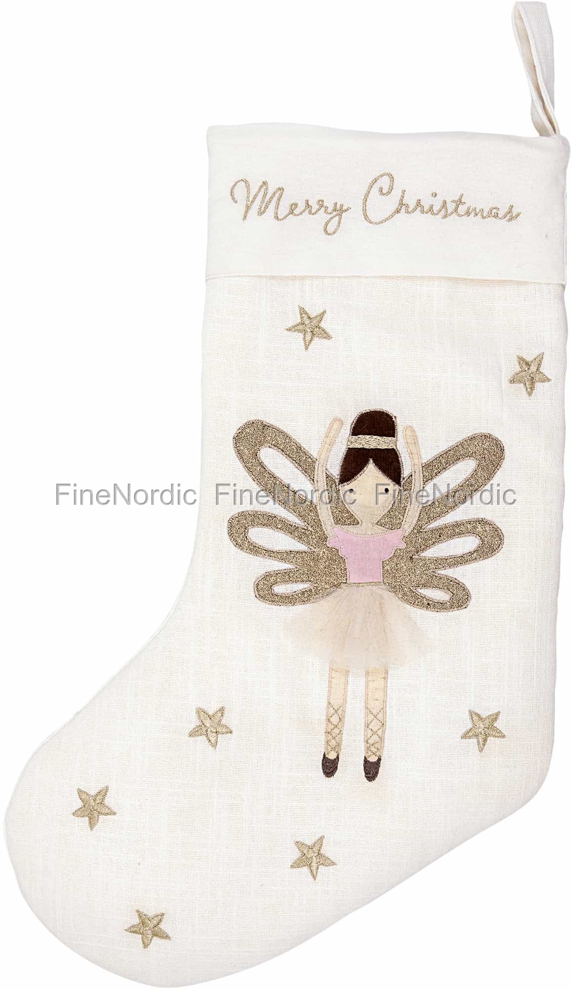 GreenGate Cindarella Fairy Christmas Stocking | White