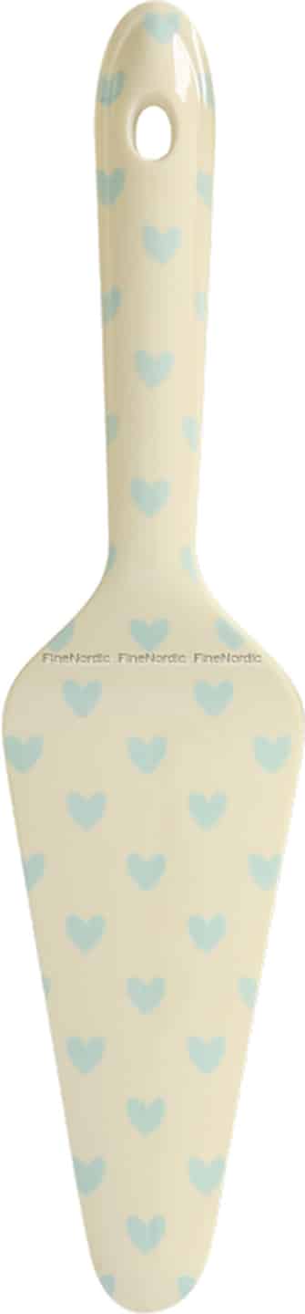 Rice Melamine Cake Server "Favorite Hearts" Mint