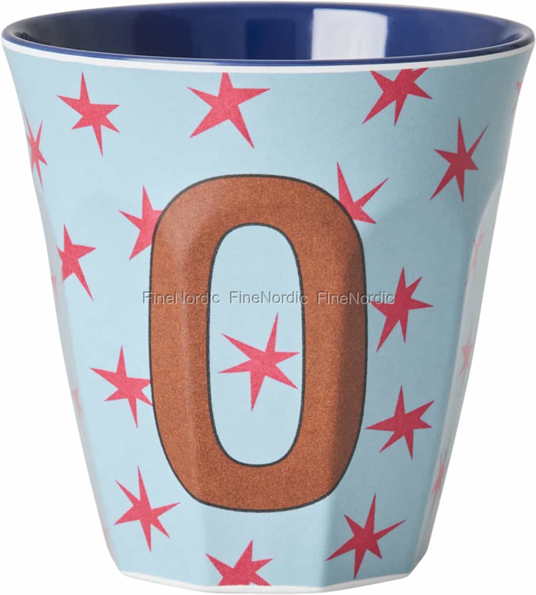 Rice Melamine Cup - Letter O - Alphabet - Stars