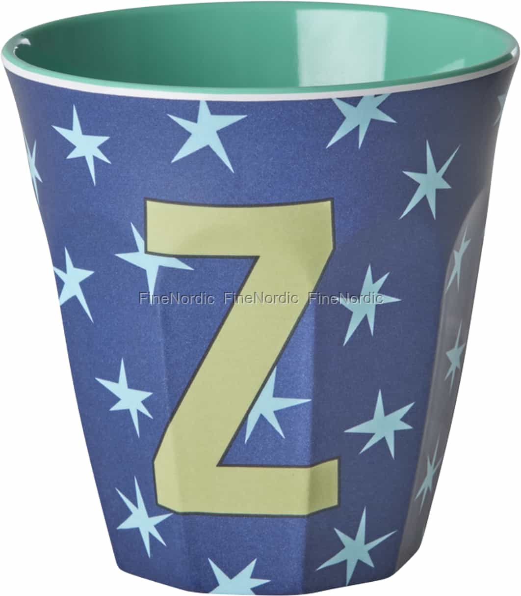 Rice Melamine Cup - Letter Z - Alphabet - Stars