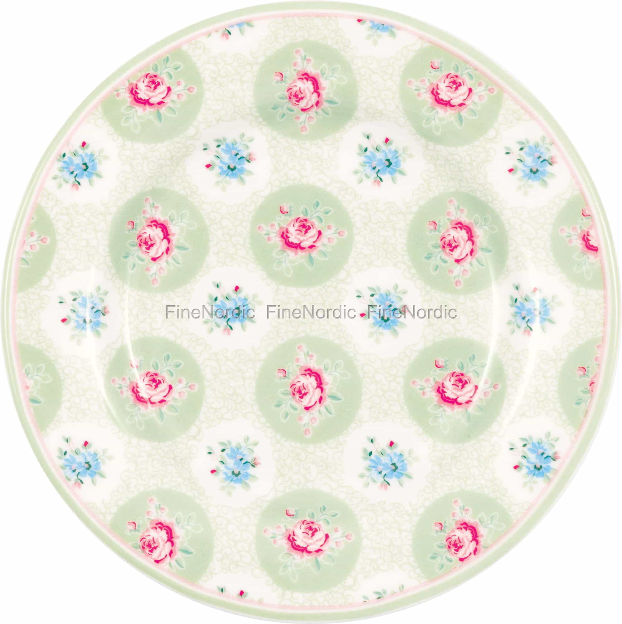 GreenGate Small Plate "Elle Pale Green"