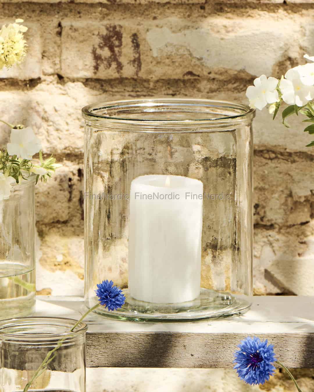 Ib Laursen Flower Pot "Hannah" Clear Cylindrical Glass